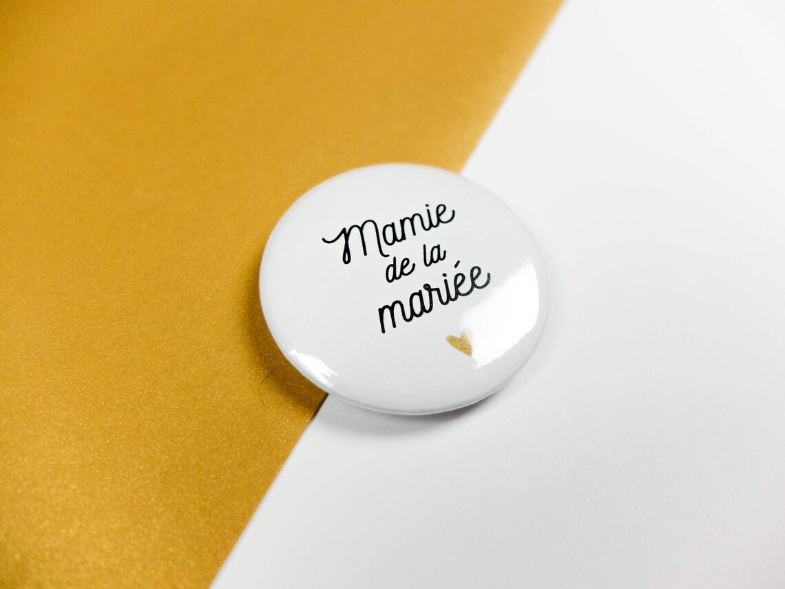 Badge mariage Mamie de la mariée - Etsy France