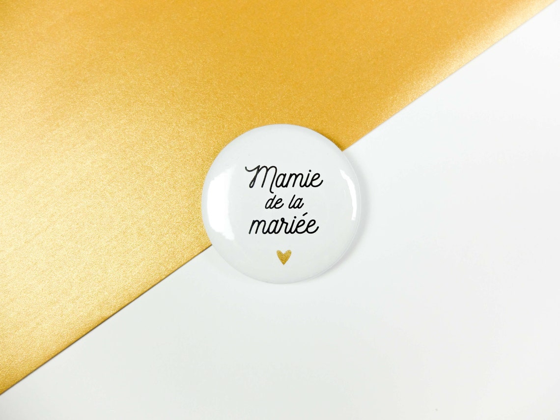 Badge mariage Mamie de la mariée - Etsy France
