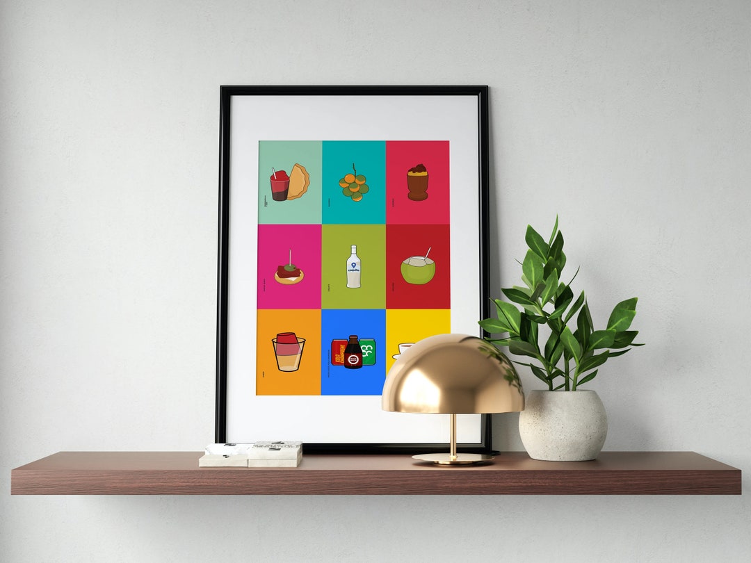 Puerto Rican Foods. Comida Boricua. Puerto Rico Wall Art Print - Etsy