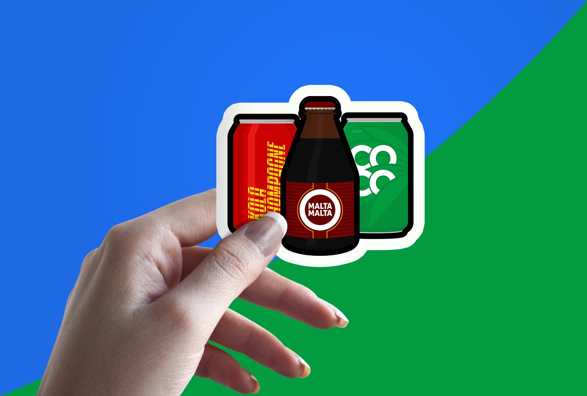 Bebidas Stickers, Drinks, Malta, Kola Champagne, Coco Rico, Boricua ...