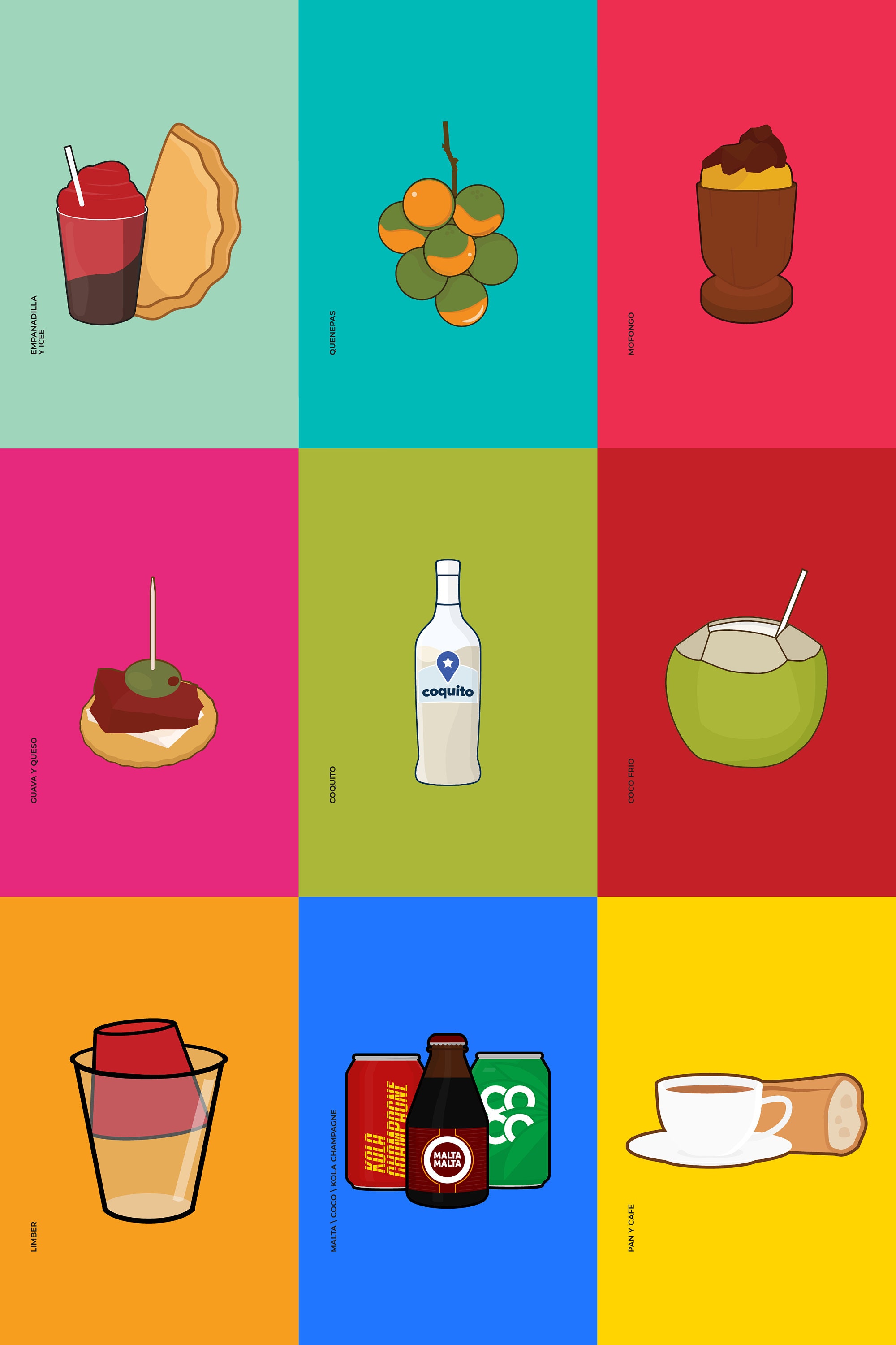 Puerto Rican Foods. Comida Boricua. Puerto Rico Wall Art Print - Etsy