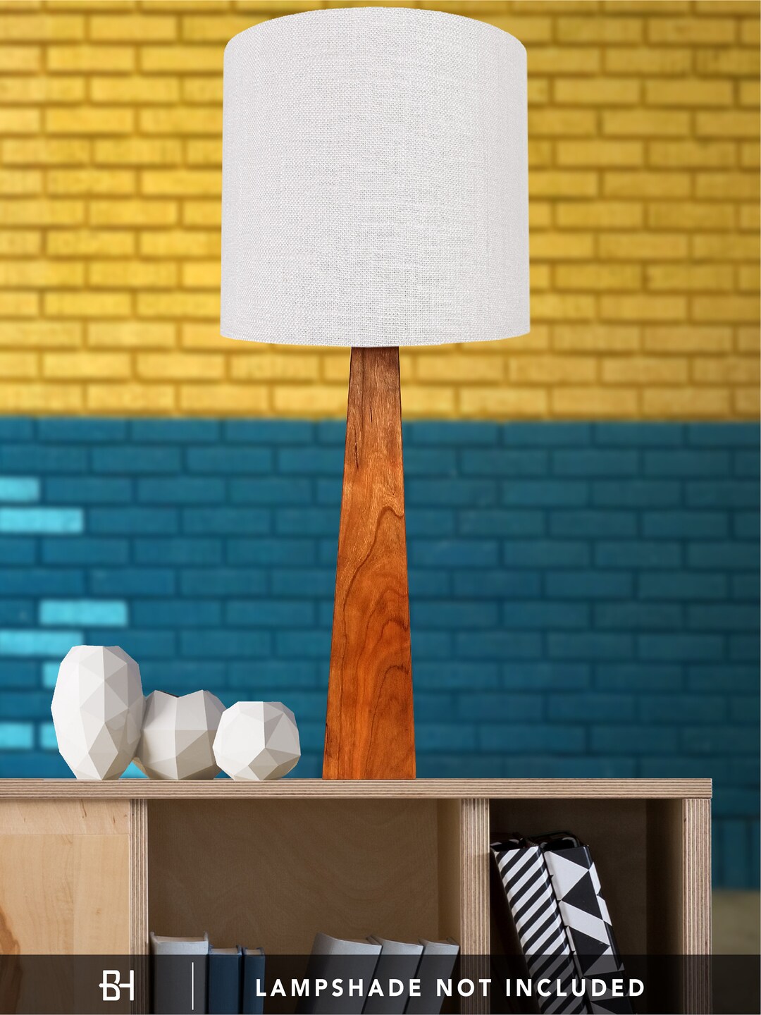 Table Lamp, Small Modern Wood Lamp – Cherry - Etsy