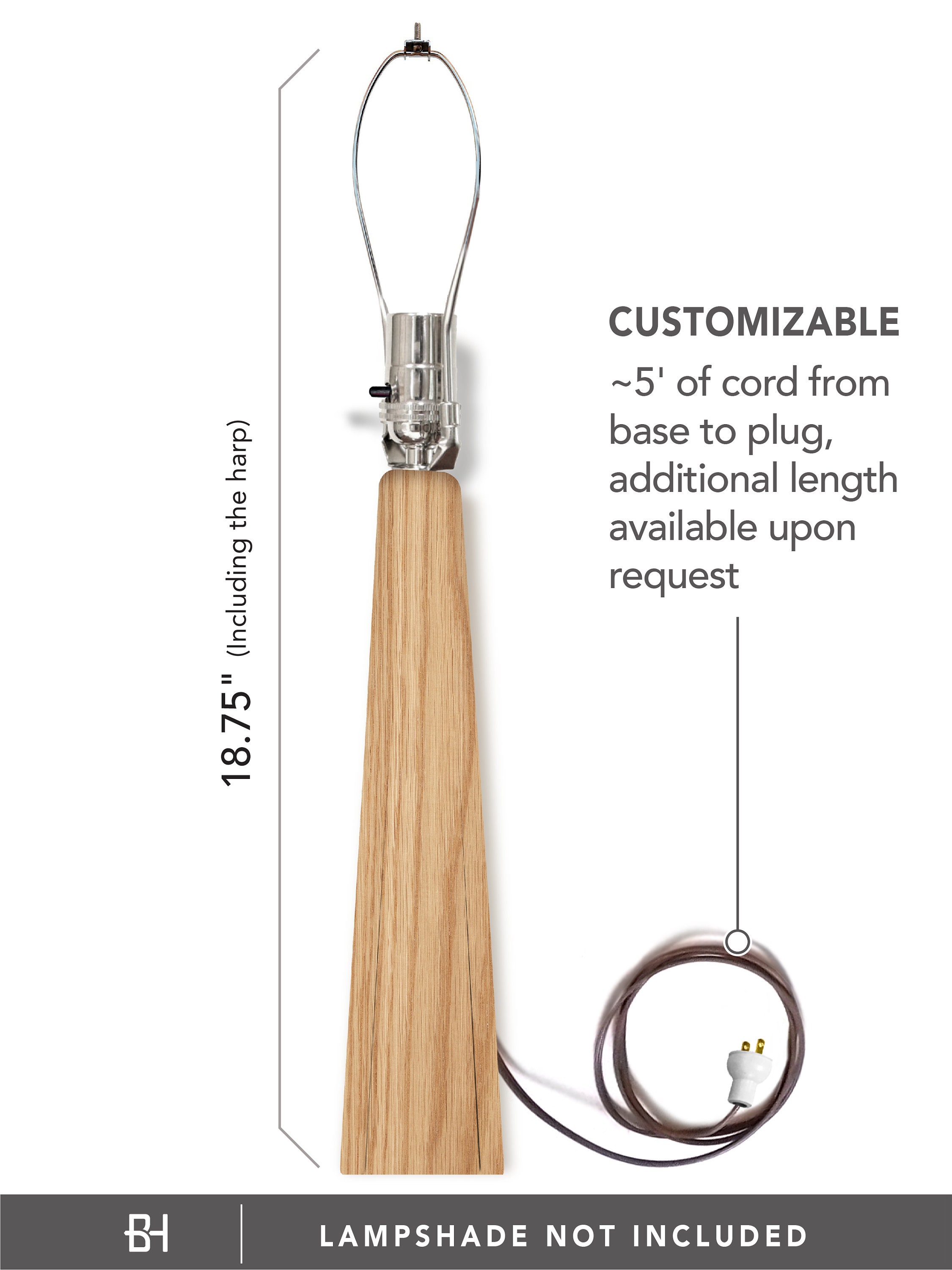 Table Lamp Small Modern Wood Lamp Oak - Etsy