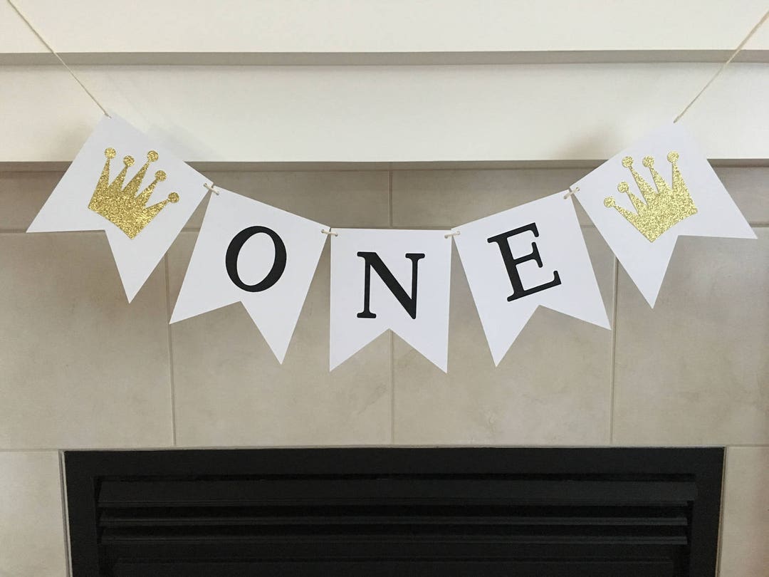 One Birthday Banner, Highchair Banner, First Birthday Banner, 1st ...