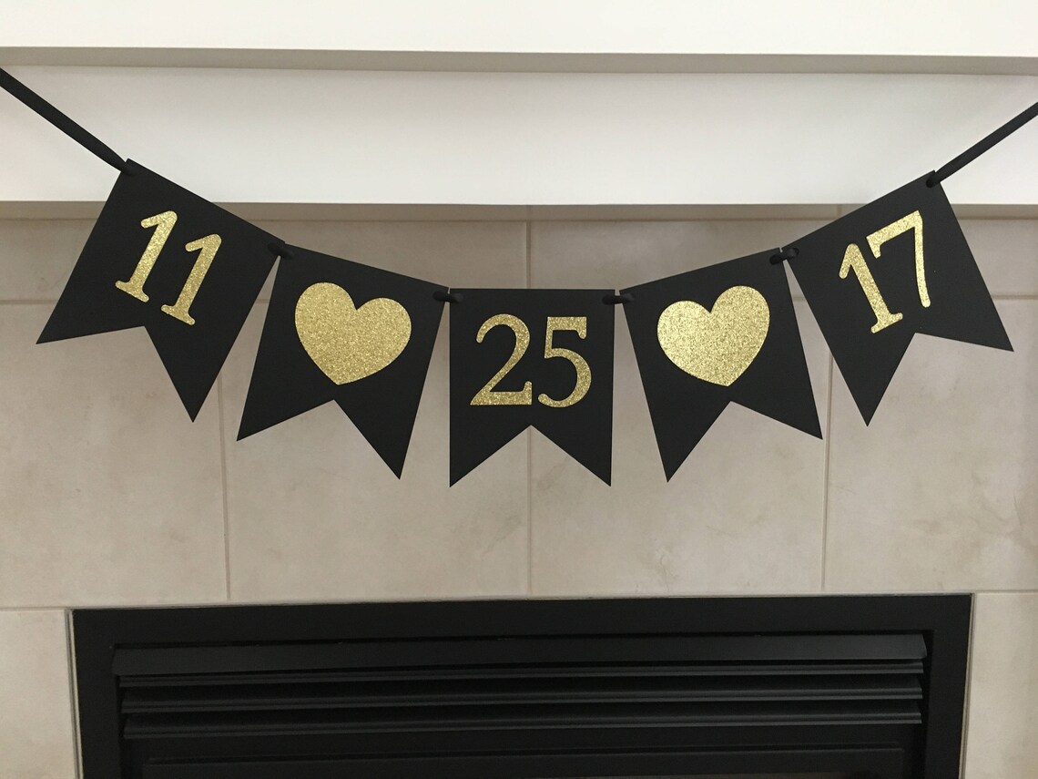 Custom Date Banner Wedding Date Banner Save the Date Banner - Etsy