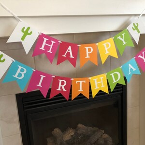Fiesta Birthday Banner, Fiesta Party, Happy Birthday Banner, Mexican ...