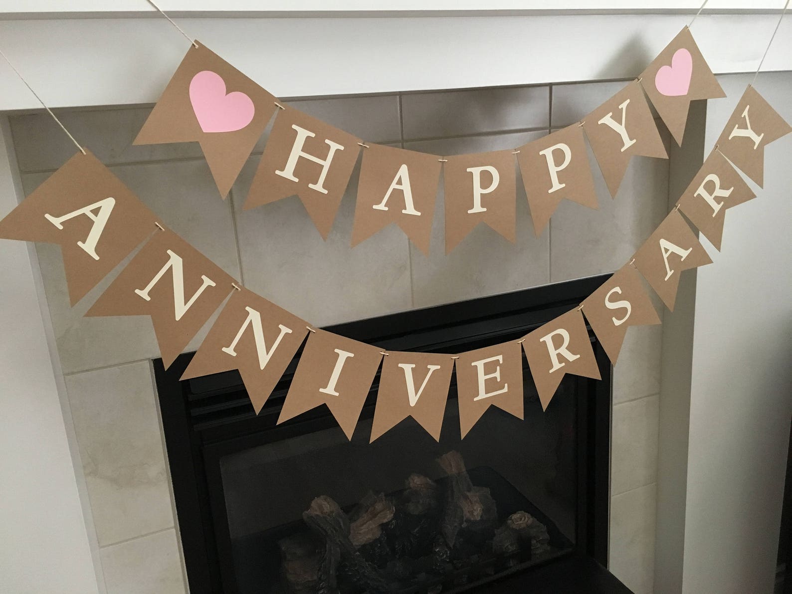 Happy Anniversary Banner Anniversary Banner Wedding - Etsy