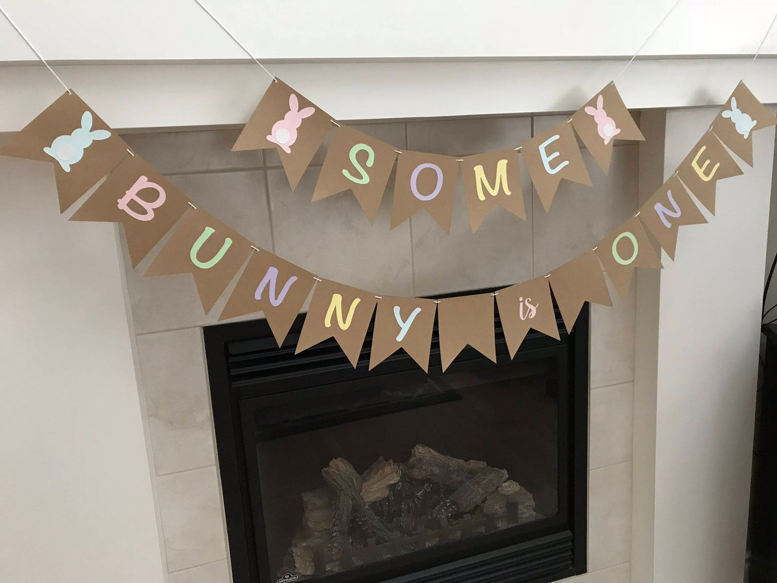 Some Bunny is One Bunny Birthday Banner First Birthday - Etsy