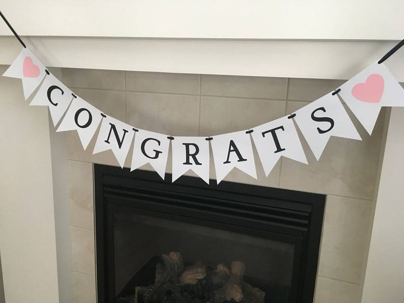Congrats Banner Congratulations Wedding Banner Any Occasion | Etsy