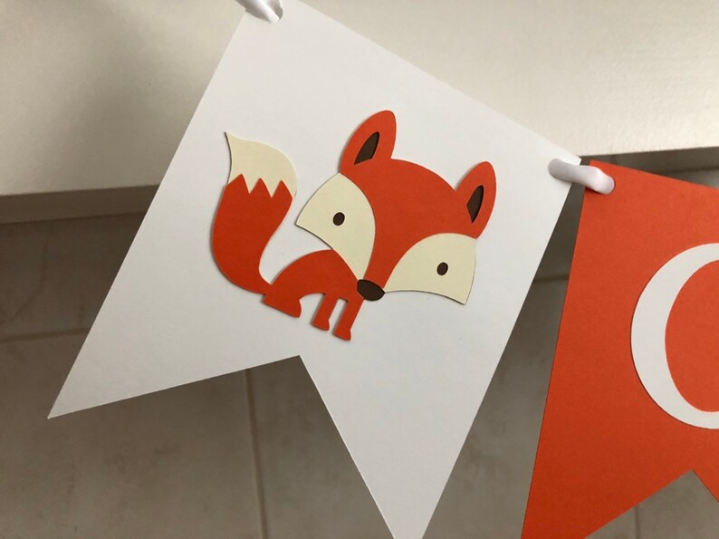 Fox One Banner Fox Birthday Banner Fox Banner High Chair | Etsy