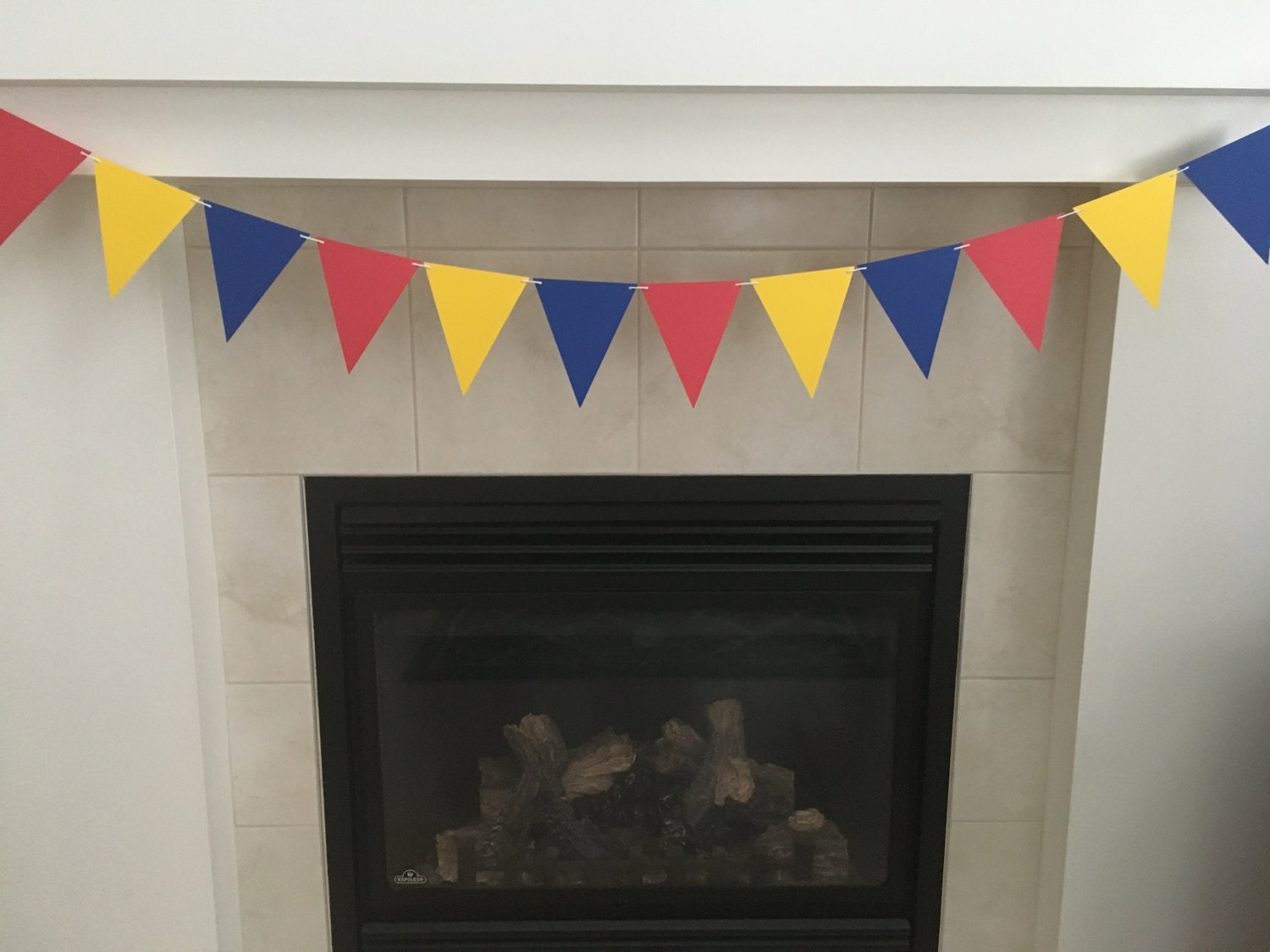 Red Blue Yellow Triangle Banner Pennant Banner Balloon | Etsy Canada