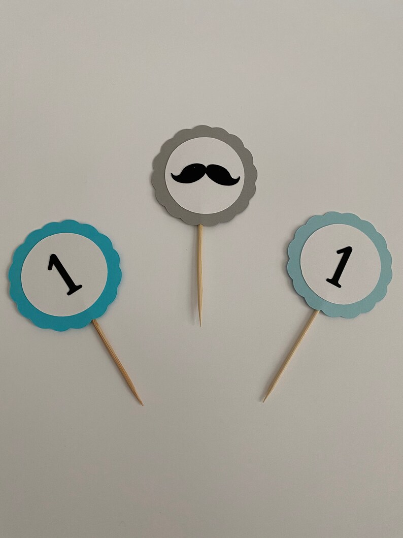 Mustache Cupcake Toppers Moustache Party Little Man - Etsy
