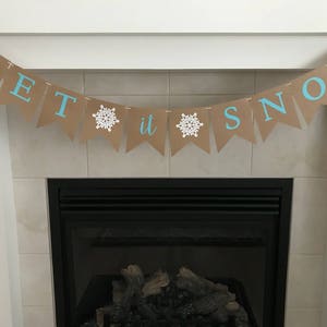 Let It Snow Banner, Holiday Banner, Let It Snow, Winter Decoration ...