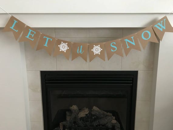 Let It Snow Banner Holiday Banner Let It Snow Winter - Etsy Canada