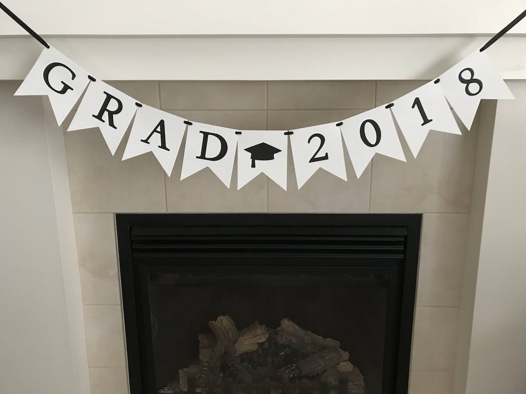Graduation Banner: Black & White Party Photo Prop - Etsy