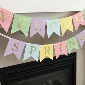 Welcome Spring Banner, Spring Banner, Seasonal Banner, Spring ...