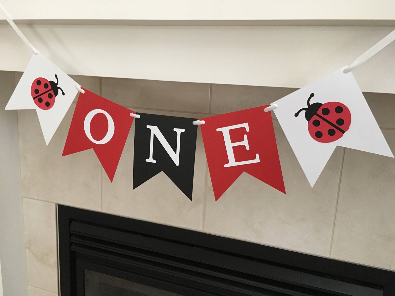 Ladybug One Banner Ladybug Highchair Banner First Birthday - Etsy Canada