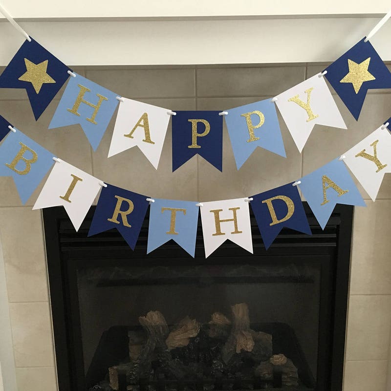 Boy Birthday Banner - Etsy