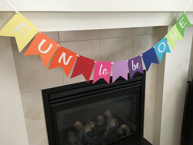 Fun to Be One First Birthday Banner 1st Birthday Banner - Etsy