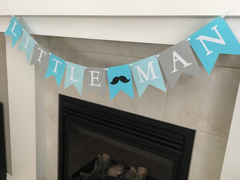 Little Man Banner Boy Birthday Little Man Baby Shower Boy - Etsy