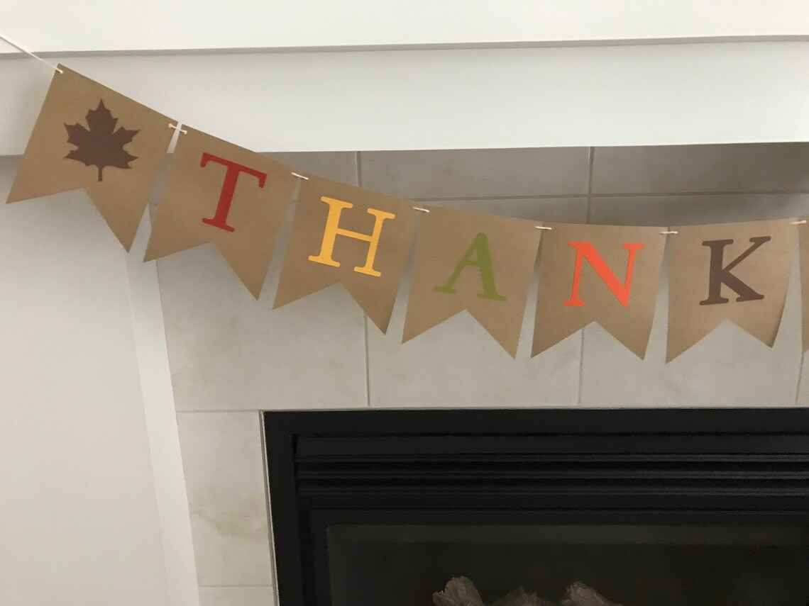 Thankful Banner Thanksgiving Banner Happy Thanksgiving Fall - Etsy