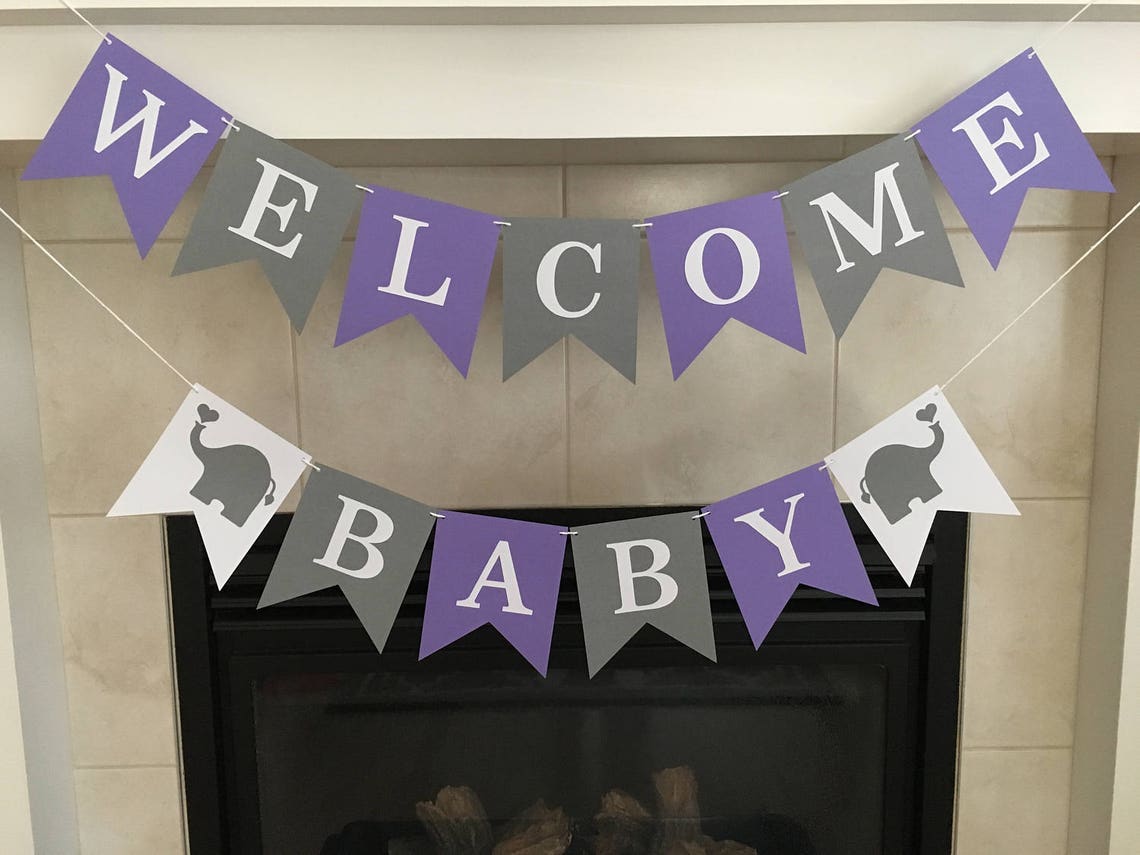 Welcome Baby Banner Baby Shower Banner Baby Sprinkle Baby | Etsy