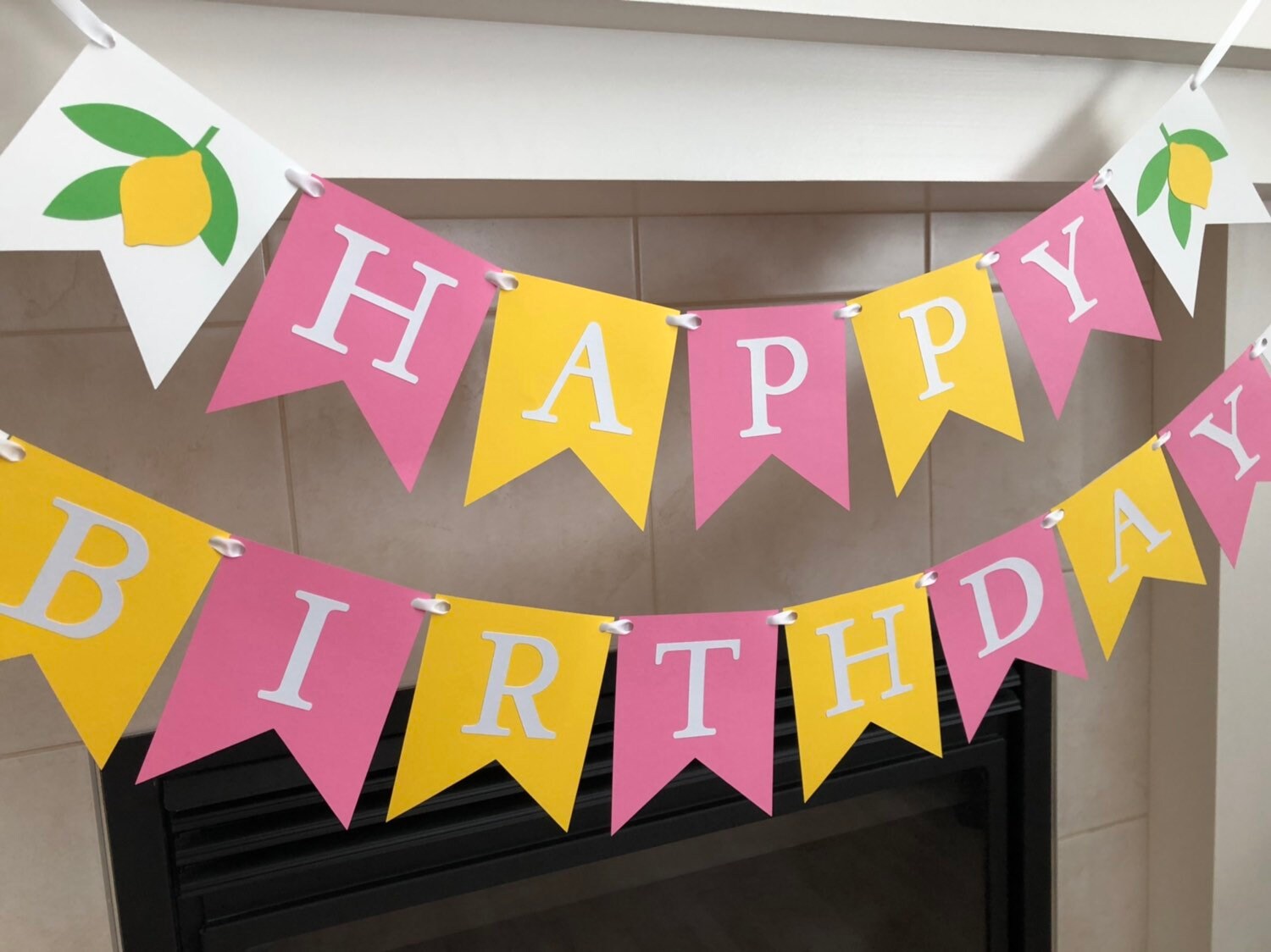 Lemon Birthday Banner Lemonade Birthday Happy Birthday - Etsy