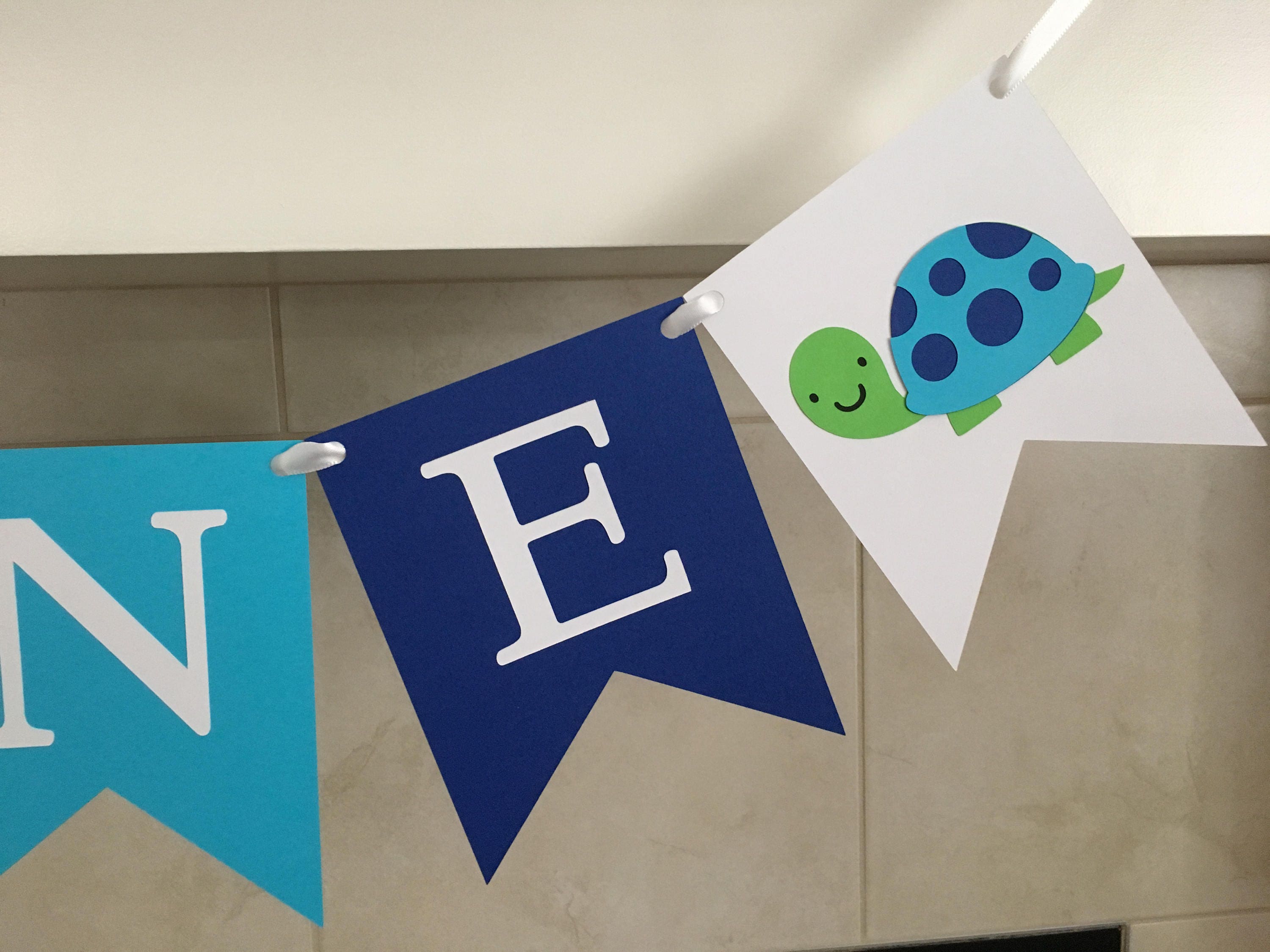 Turtle One Banner Turtle Birthday Banner One Birthday - Etsy