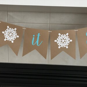 Let It Snow Banner, Holiday Banner, Let It Snow, Winter Decoration ...
