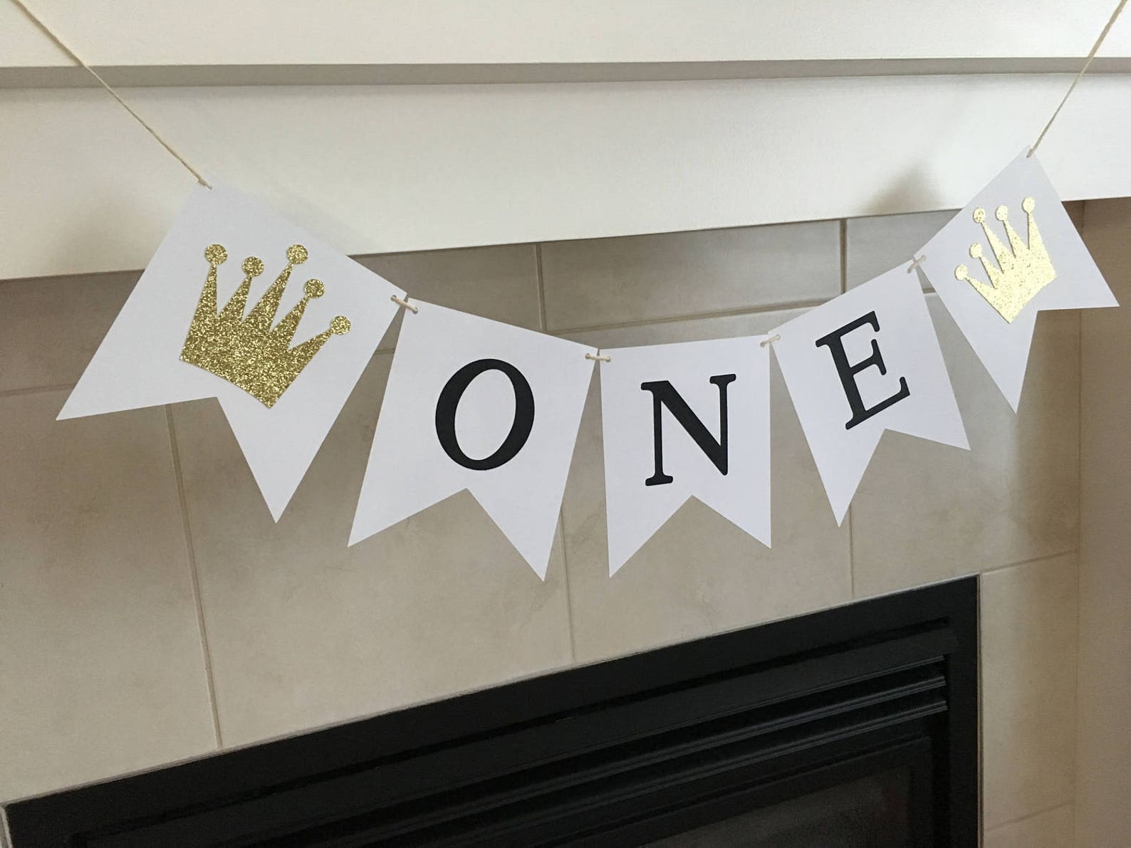 One Birthday Banner Highchair Banner First Birthday Banner - Etsy