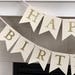 Cream and Gold Birthday Banner, Pink and Gold Birthday, Happy Birthday ...