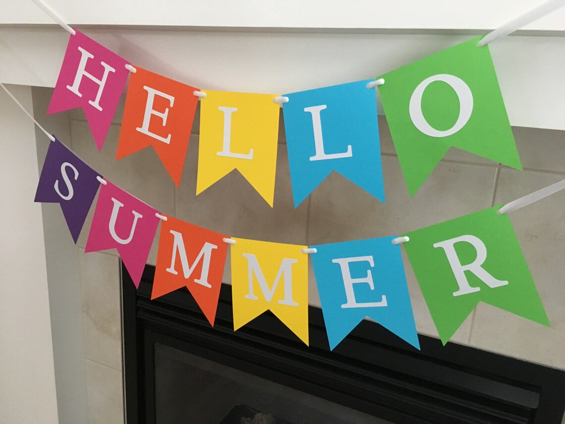 Hello Summer Banner Summer Banner Seasonal Banner Summer | Etsy
