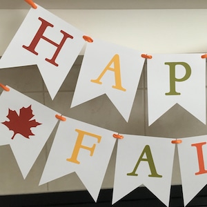 Happy Fall Banner, Fall Banner, Fall Decoration, Seasonal Banner ...