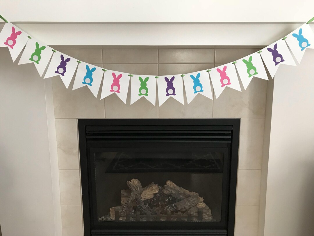 Easter Bunny Banner, Easter Bunny, Easter Banner, Bunny Bunting Banner ...