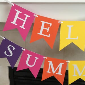 Hello Summer Banner, Summer Banner, Seasonal Banner, Summer Decoration ...