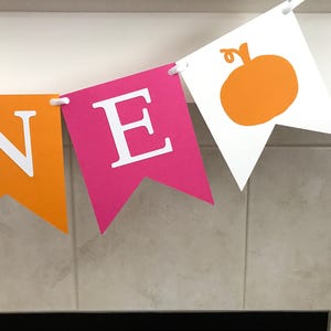 Pumpkin One Birthday Banner, One Birthday Banner, High Chair Banner ...