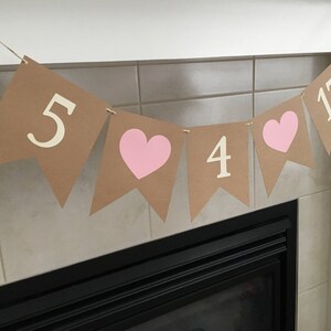 Custom Date Banner, Wedding Date Banner, Save the Date Banner, Due Date ...