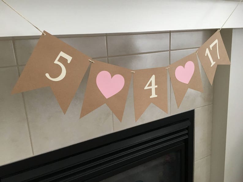 Custom Date Banner Wedding Date Banner Save the Date Banner - Etsy
