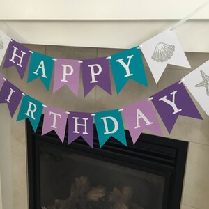 Mermaid Birthday Banner: Under the Sea Party Decor - Etsy