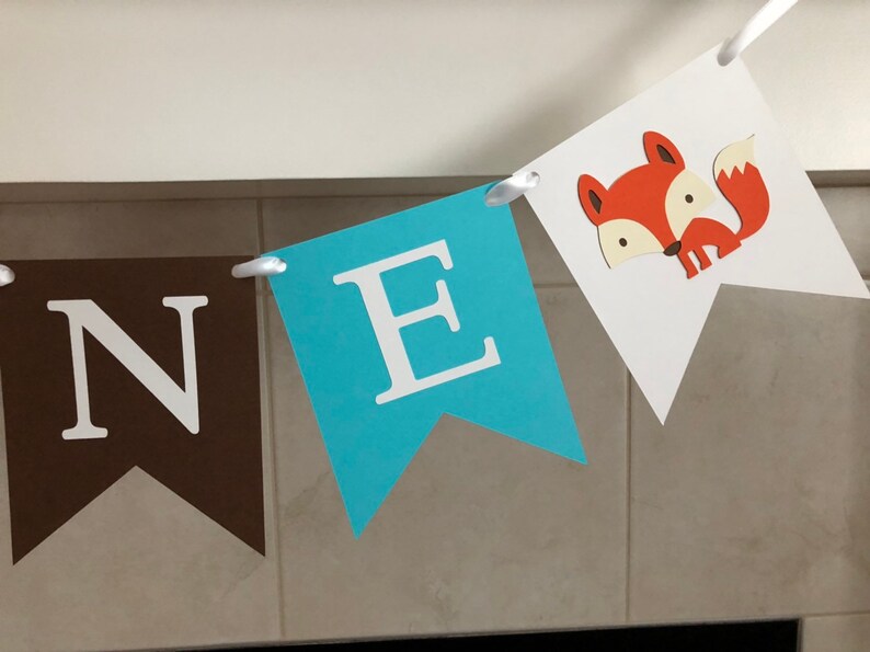 Fox One Banner Fox Birthday Banner Fox Banner High Chair | Etsy
