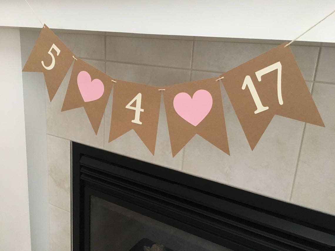 Custom Date Banner Wedding Date Banner Save the Date Banner - Etsy