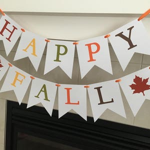 Happy Fall Banner, Fall Banner, Fall Decoration, Seasonal Banner ...