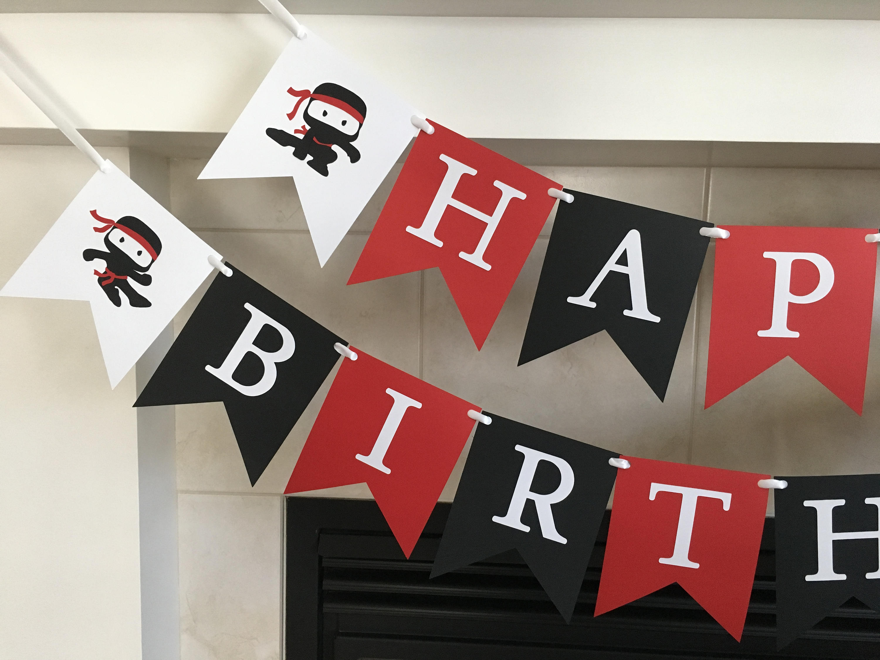 Ninja Birthday Banner Happy Birthday Banner Boy Birthday | Etsy