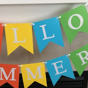 Hello Summer Banner, Summer Banner, Seasonal Banner, Summer Decoration ...