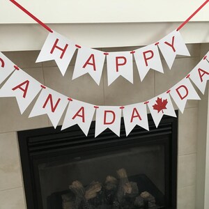 Happy Canada Day Banner, Canada Day Celebration, Red and White, Maple ...