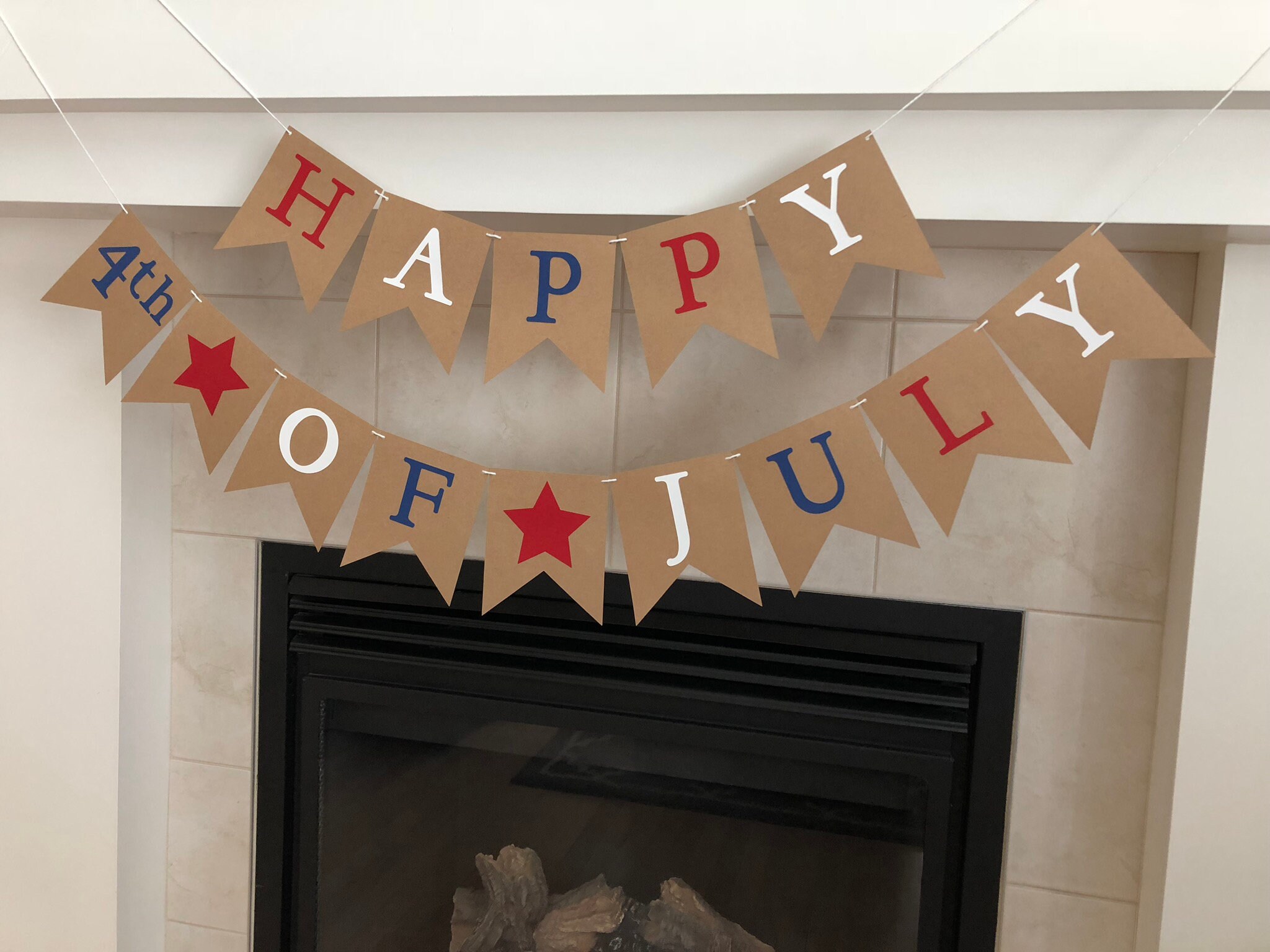 Happy 4th of July Banner Happy Fourth Independence Day | Etsy