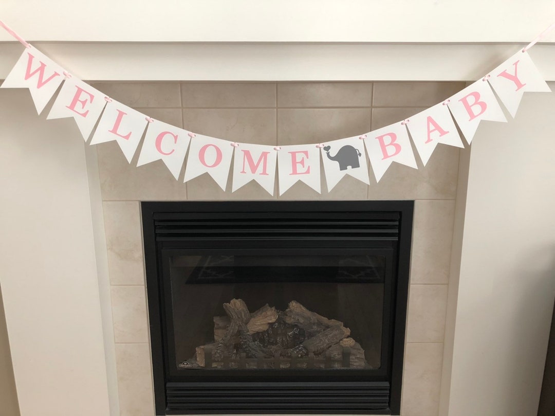 Welcome Baby Banner, Baby Shower Banner, Baby Sprinkle, Baby Shower ...
