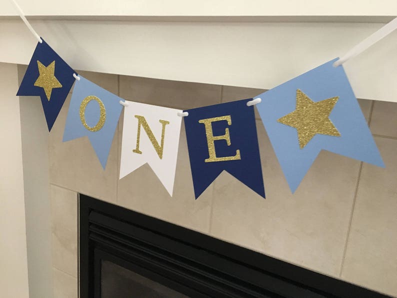 One Birthday Banner Star Birthday First Birthday Banner 1st - Etsy