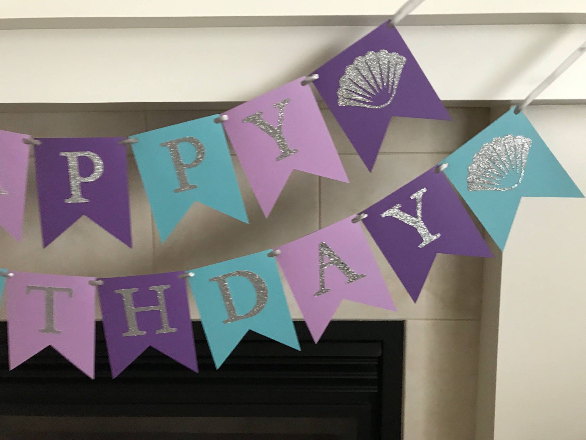 Mermaid Birthday Banner Under the Sea Birthday Ocean Theme - Etsy