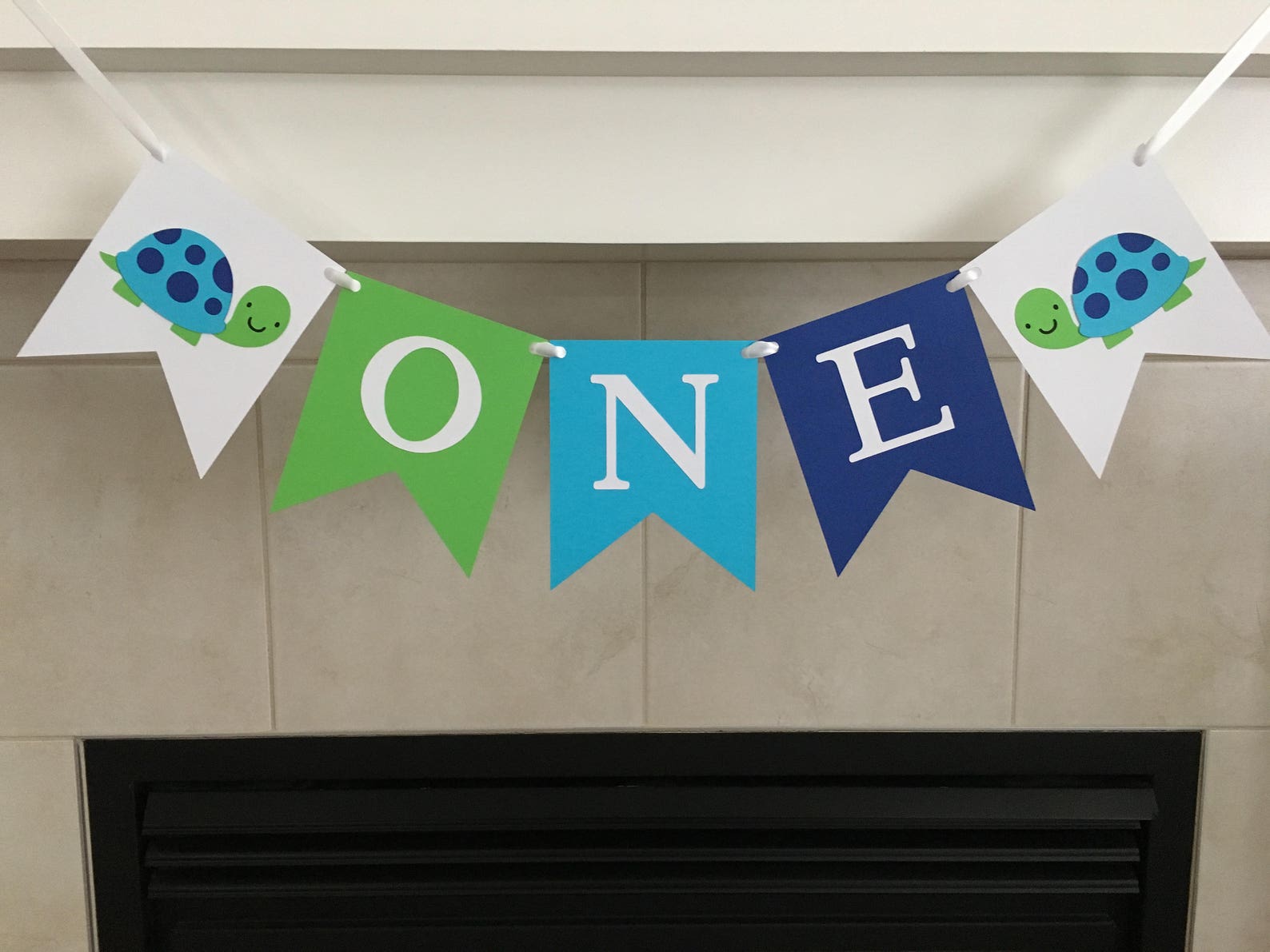 Turtle One Banner Turtle Birthday Banner One Birthday - Etsy